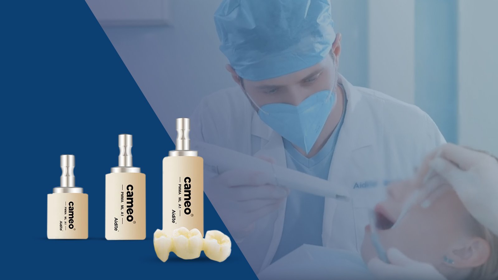 Aidite Chairside Cameo PMMA Multilayer Block For Restoration